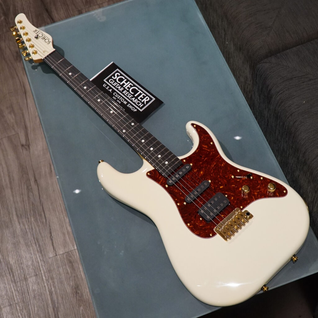 Schecter Usa Custom Shop Traditional Hss – Vintage White Gold Hardware ...