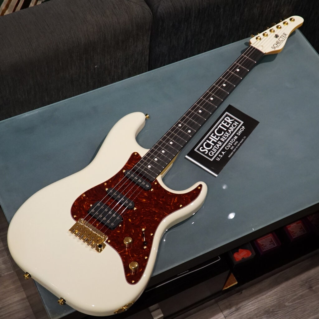 Schecter Usa Custom Shop Traditional Hss – Vintage White Gold Hardware ...