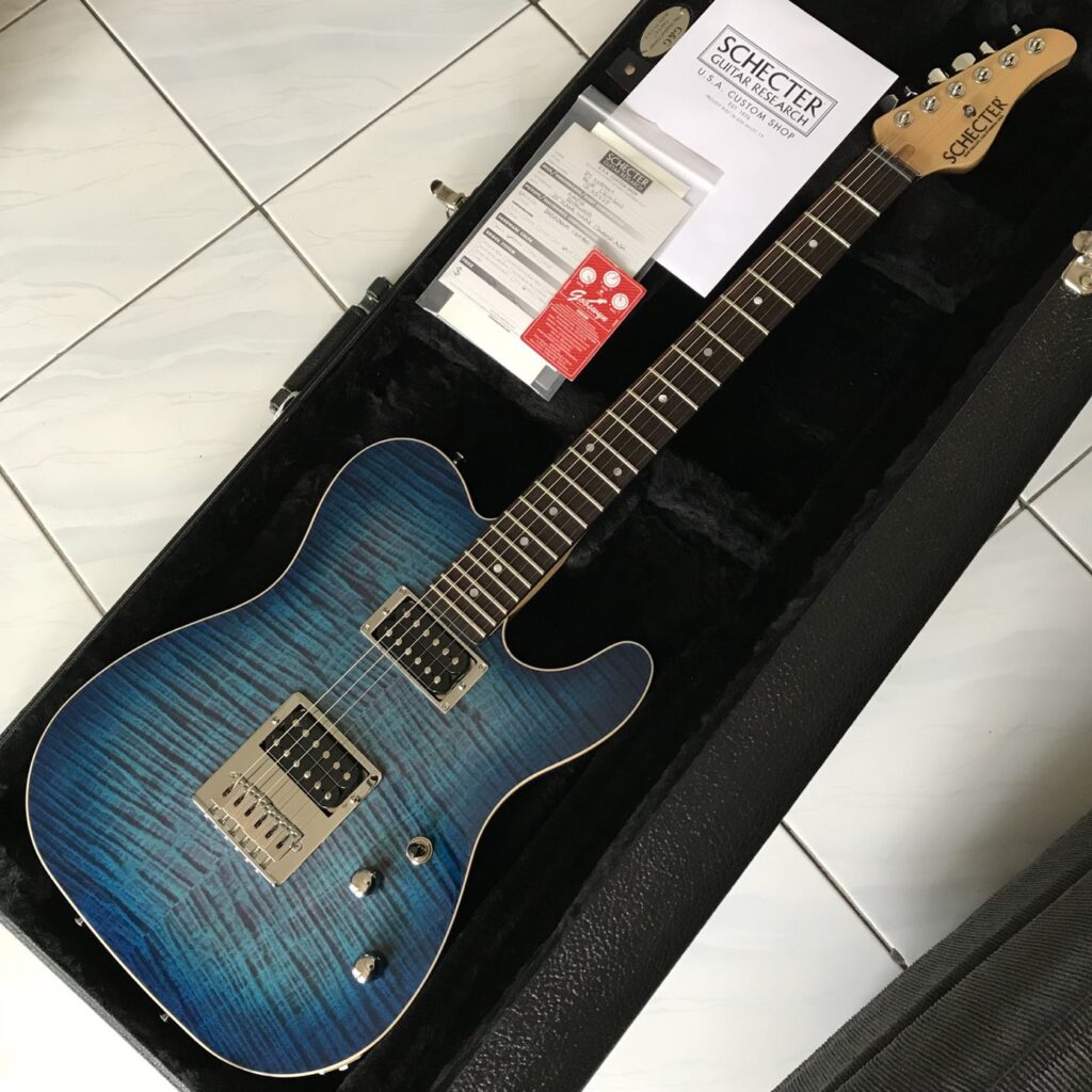** Stock Kosong !! ** Schecter Usa Custom Shop Pt Custom Blue Crimson ...