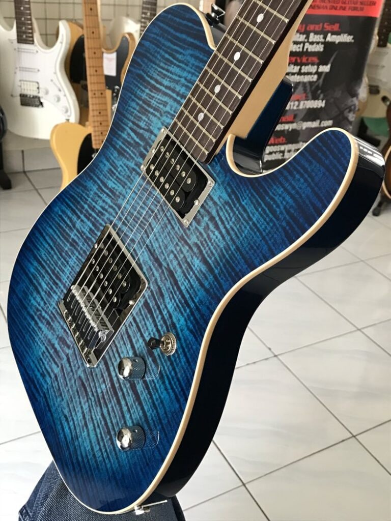 ** Stock Kosong !! ** Schecter Usa Custom Shop Pt Custom Blue Crimson ...