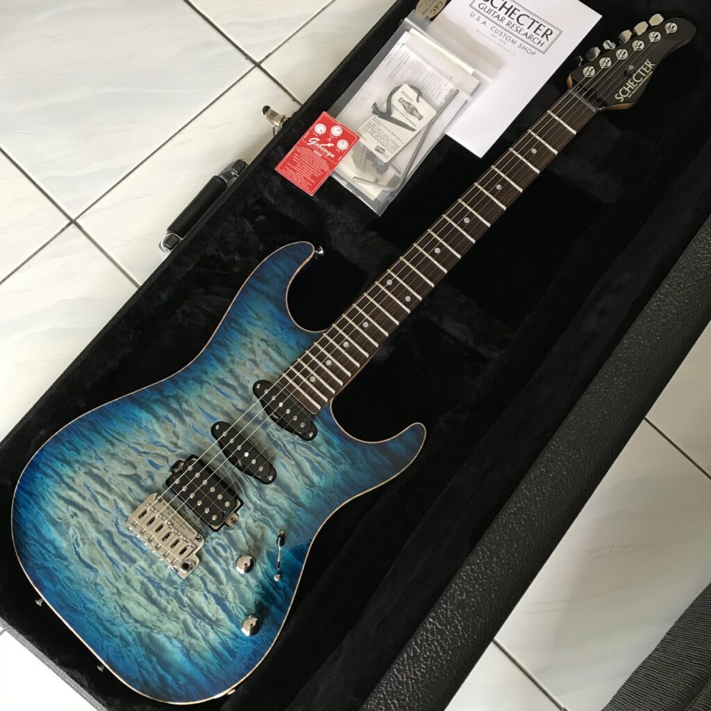 ** No Stock !! Schecter Usa Custom Shop Sunset Custom Ii Trans Sky Blue ...
