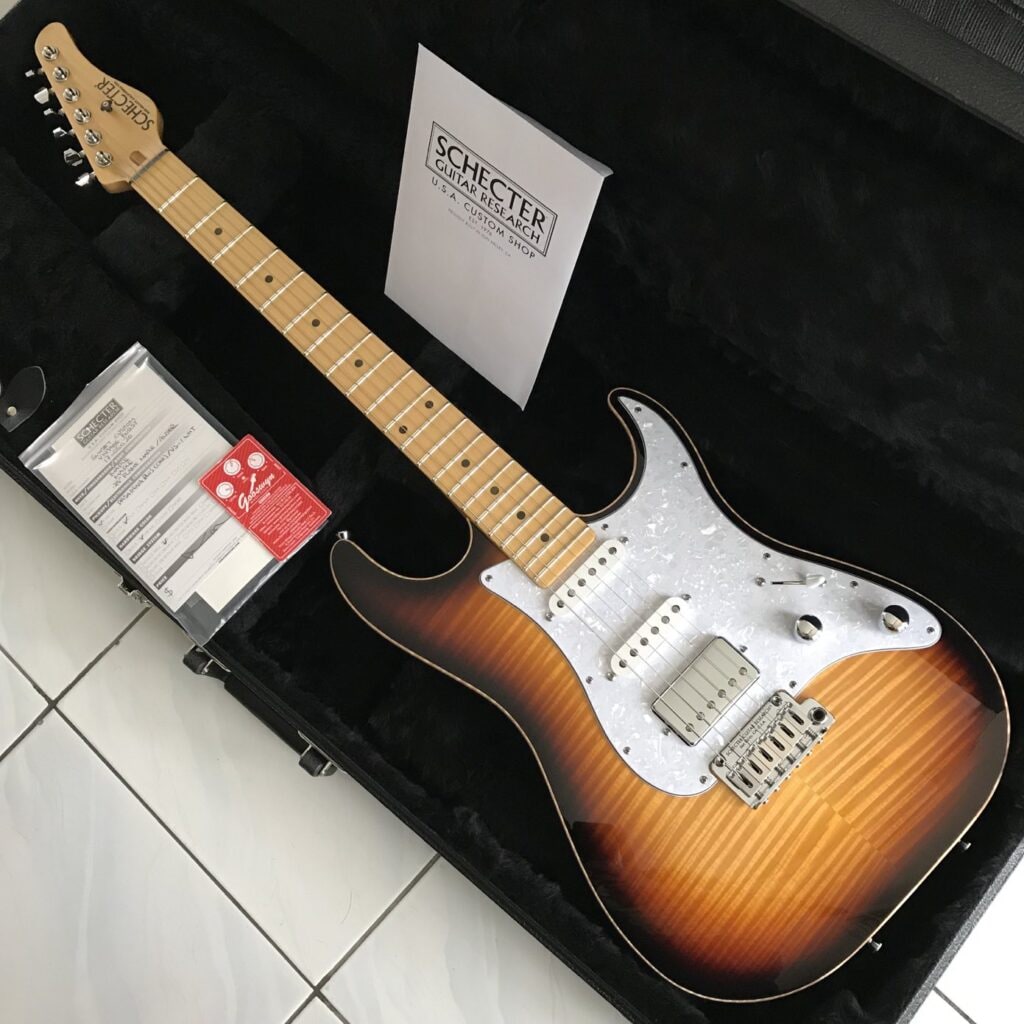 ** No Stock !! ** Schecter Usa Custom Shop Sunset Custom Vintage Burst ...