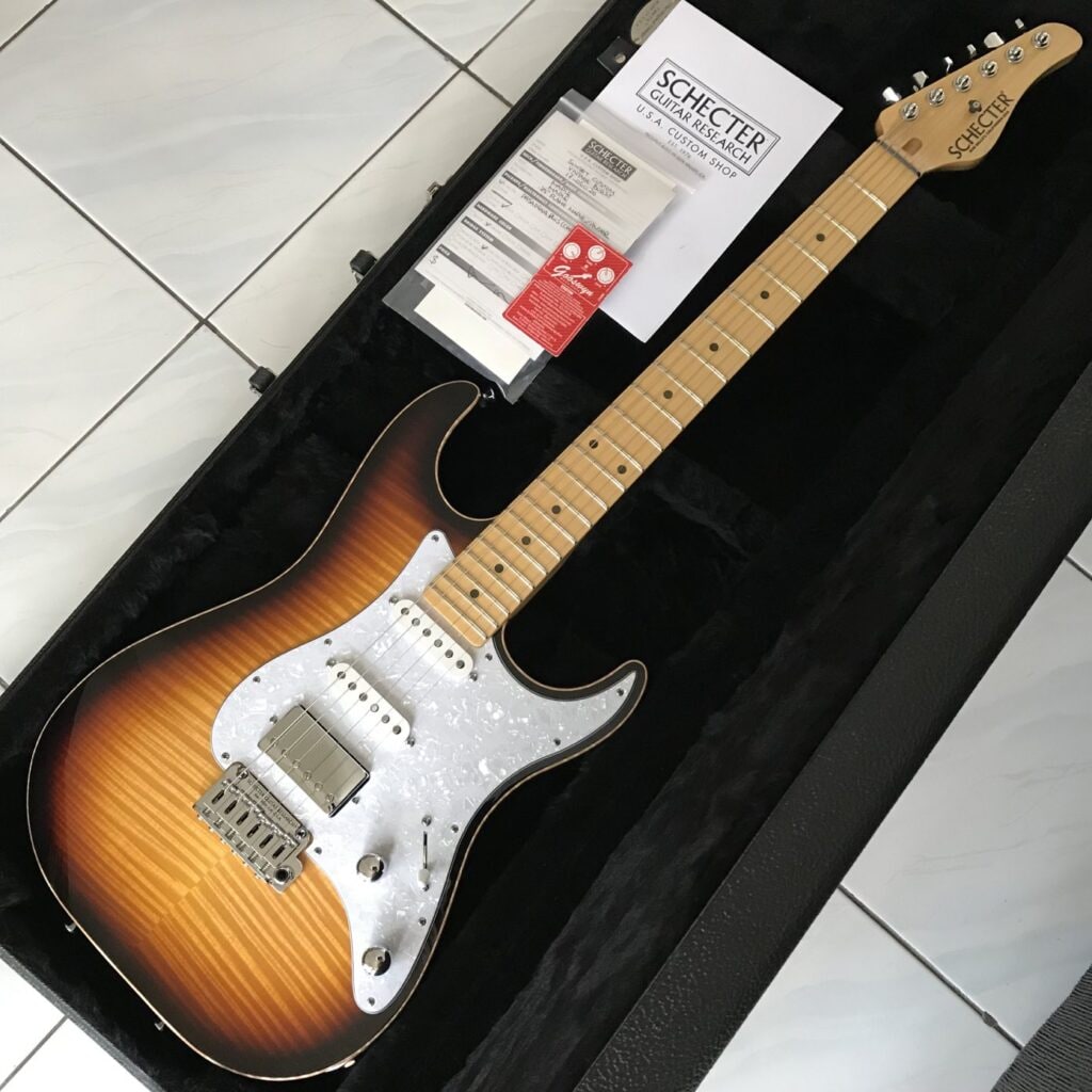 ** No Stock !! ** Schecter Usa Custom Shop Sunset Custom Vintage Burst ...