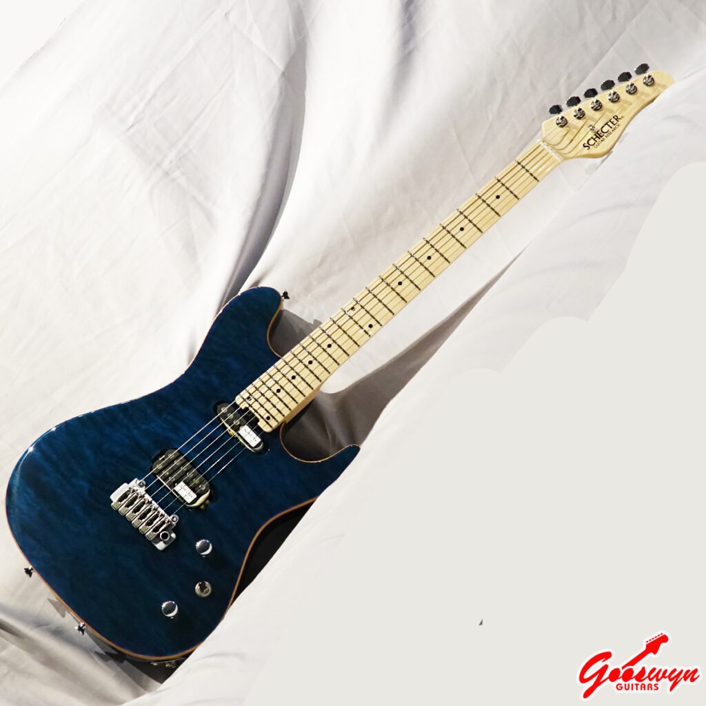 Schecter Japan Mz-1 See Thru Blue – Maple – Gooswyn Guitar