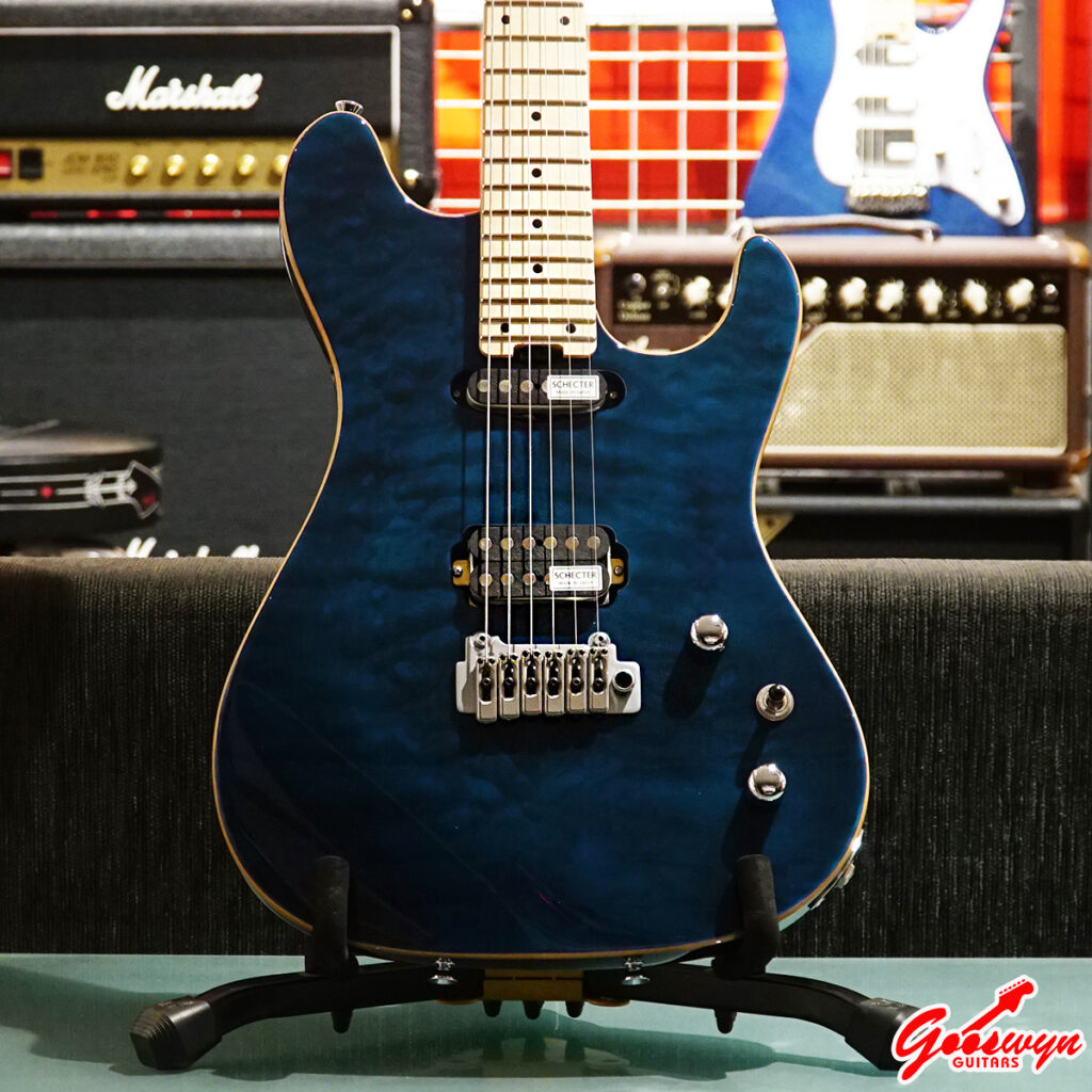 Schecter Japan MZ-1 See Thru Blue – Maple – Gooswyn Guitar