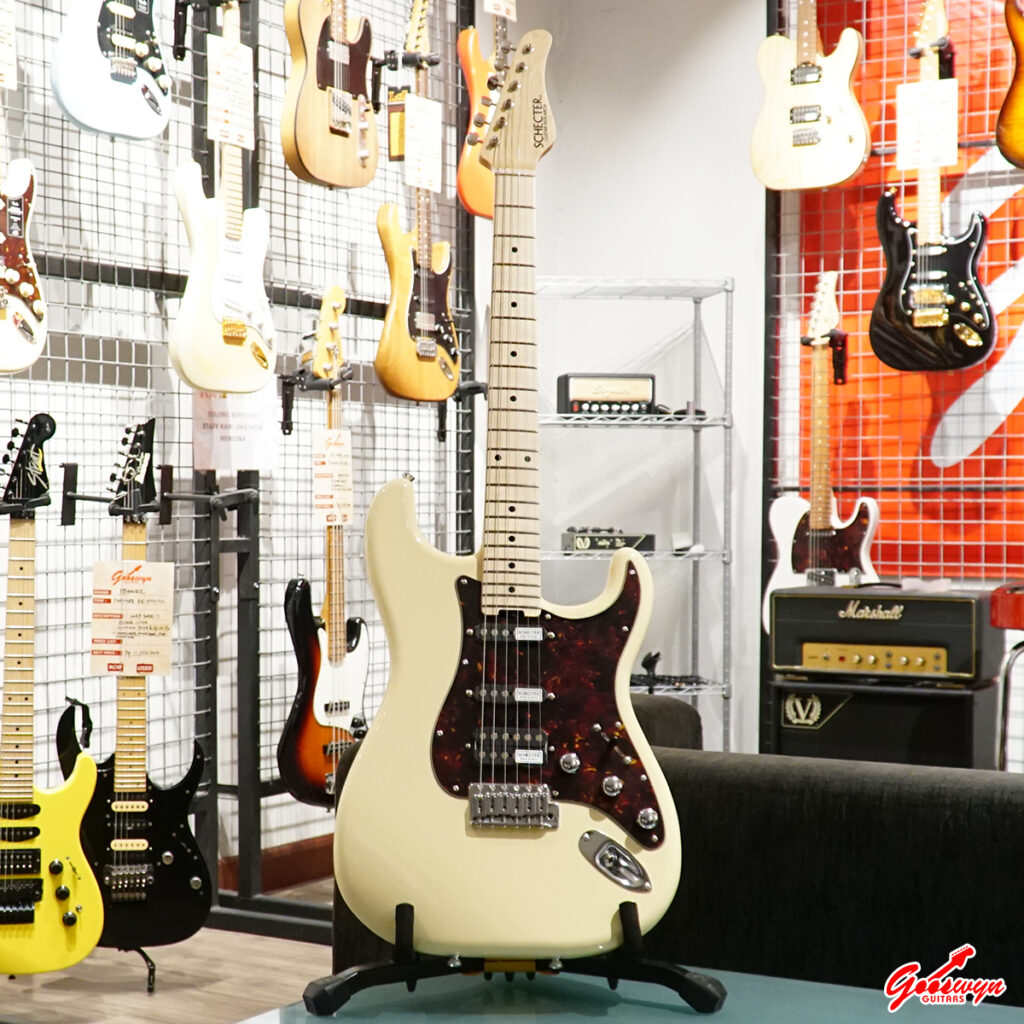 Schecter Japan PS-S-ST-4-AL/GI/OW/M Olympic White – Gooswyn Guitar