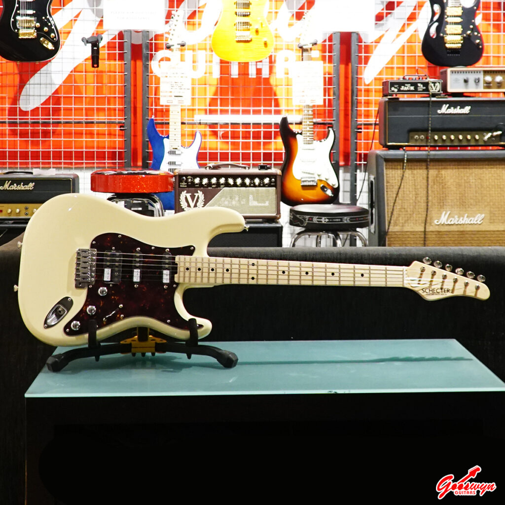 Schecter Japan PS-S-ST-4-AL/GI/OW/M Olympic White – Gooswyn Guitar