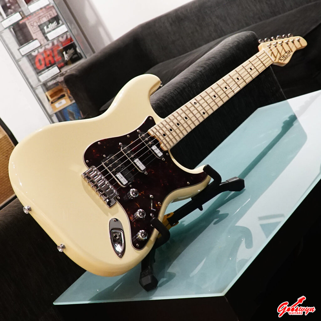 Schecter Japan PS-S-ST-4-AL/GI/OW/M Olympic White – Gooswyn Guitar