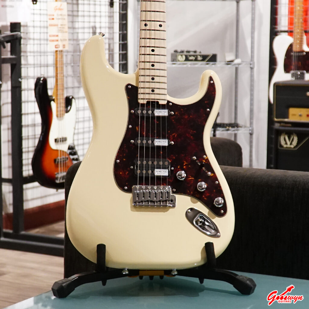 Schecter Japan PS-S-ST-4-AL/GI/OW/M Olympic White – Gooswyn Guitar