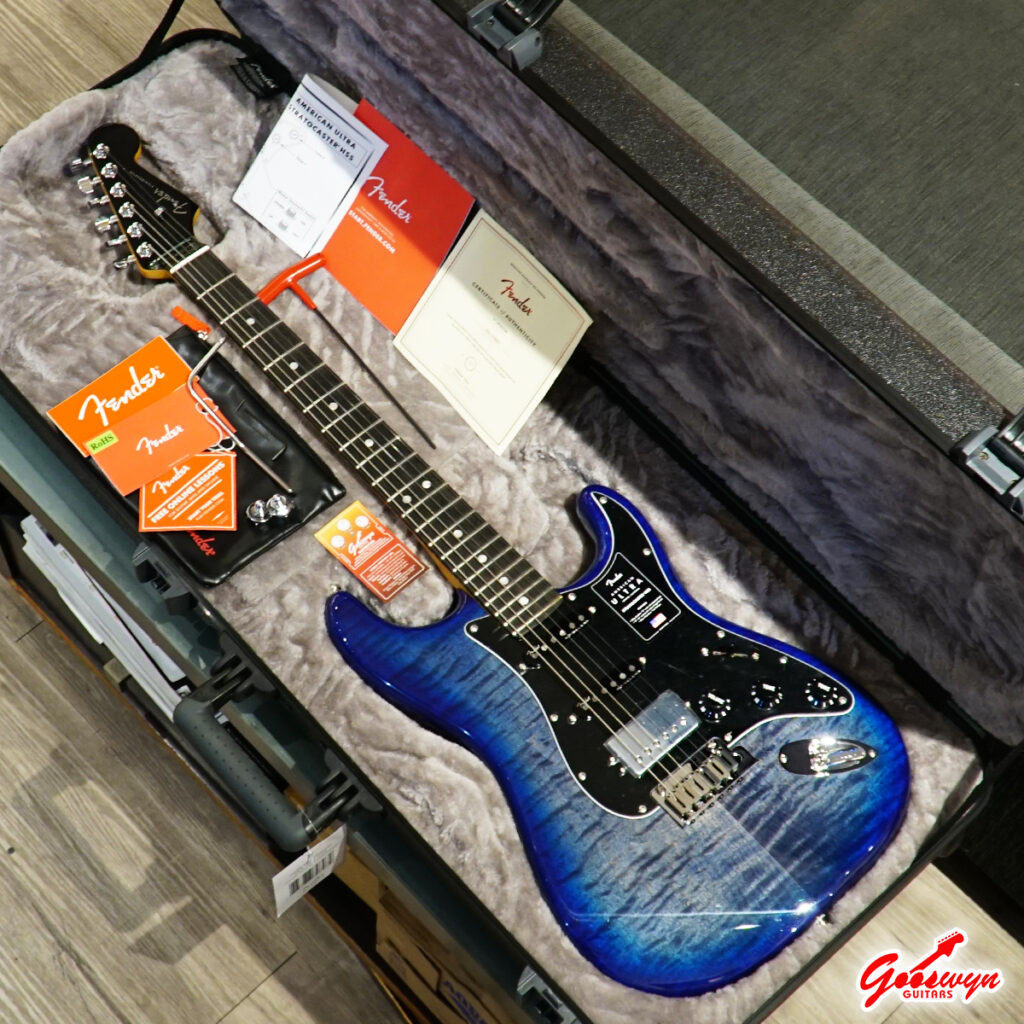 Fender American Ultra Stratocaster HSS Denim Burst – Gooswyn Guitar