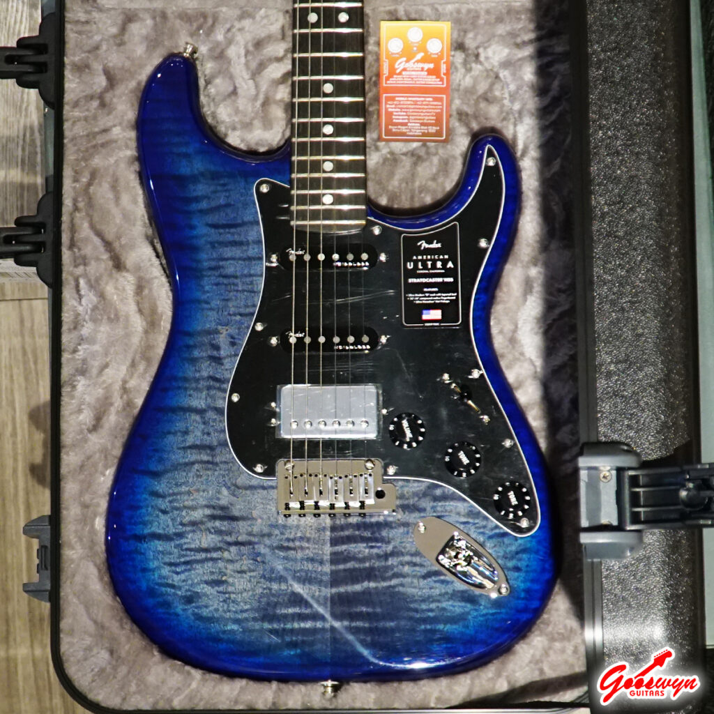 Fender American Ultra Stratocaster HSS Denim Burst – Gooswyn Guitar