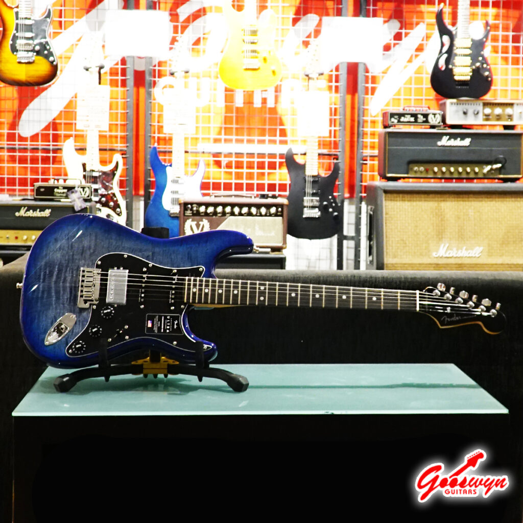 Fender American Ultra Stratocaster HSS Denim Burst – Gooswyn Guitar