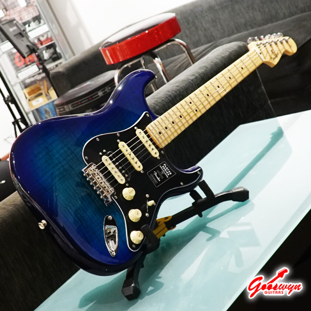 Fender Player Stratocaster HSS Plus Top Blue Burst – Gooswyn Guitar