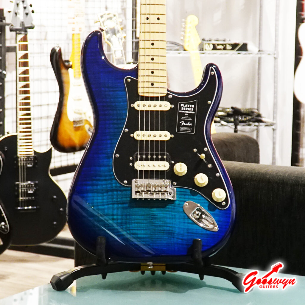 Fender Player Stratocaster HSS Plus Top Blue Burst – Gooswyn Guitar