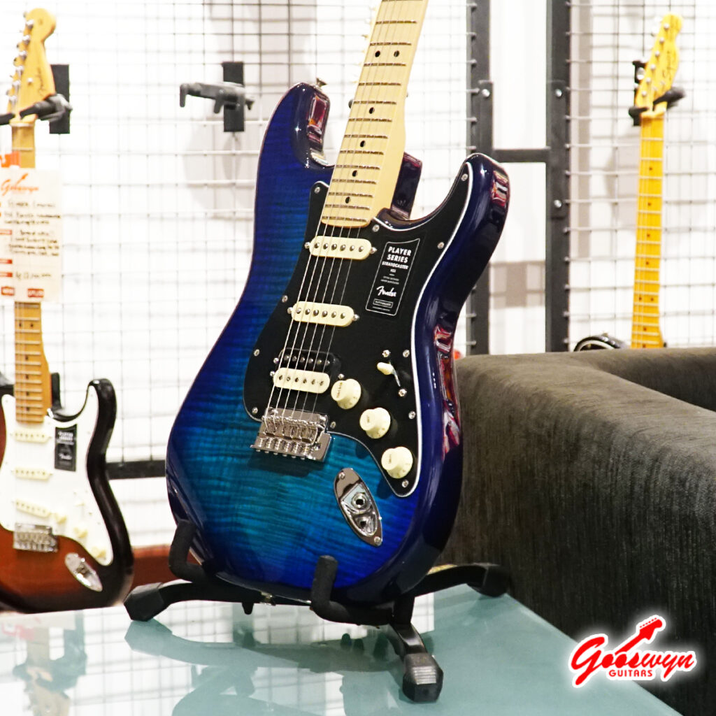 Fender Player Stratocaster HSS Plus Top Blue Burst – Gooswyn Guitar