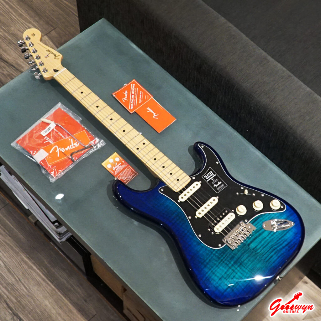 Fender Player Stratocaster HSS Plus Top Blue Burst – Gooswyn Guitar