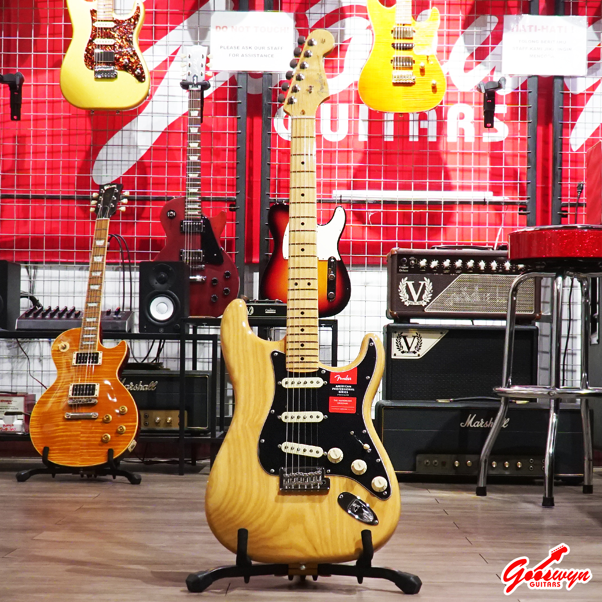 Fender American Professional Stratocaster Ash Natural 2017 – Gooswyn Guitar