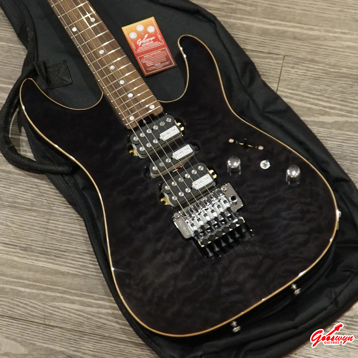 Schecter Japan NV3-24-AL – See Thru Black – Gooswyn Guitar
