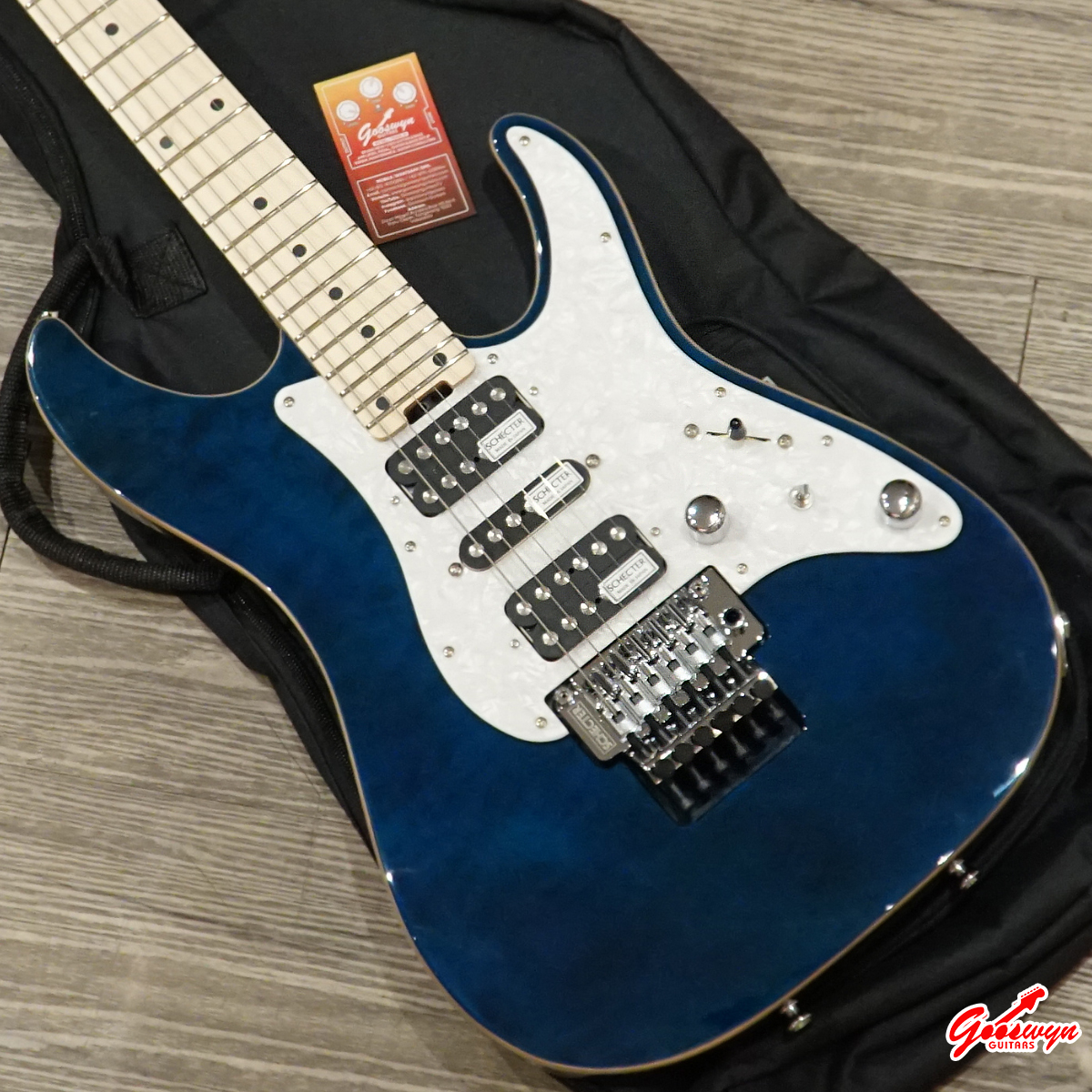 Schecter Japan SD2-24-AL – See Thru Blue – Gooswyn Guitar