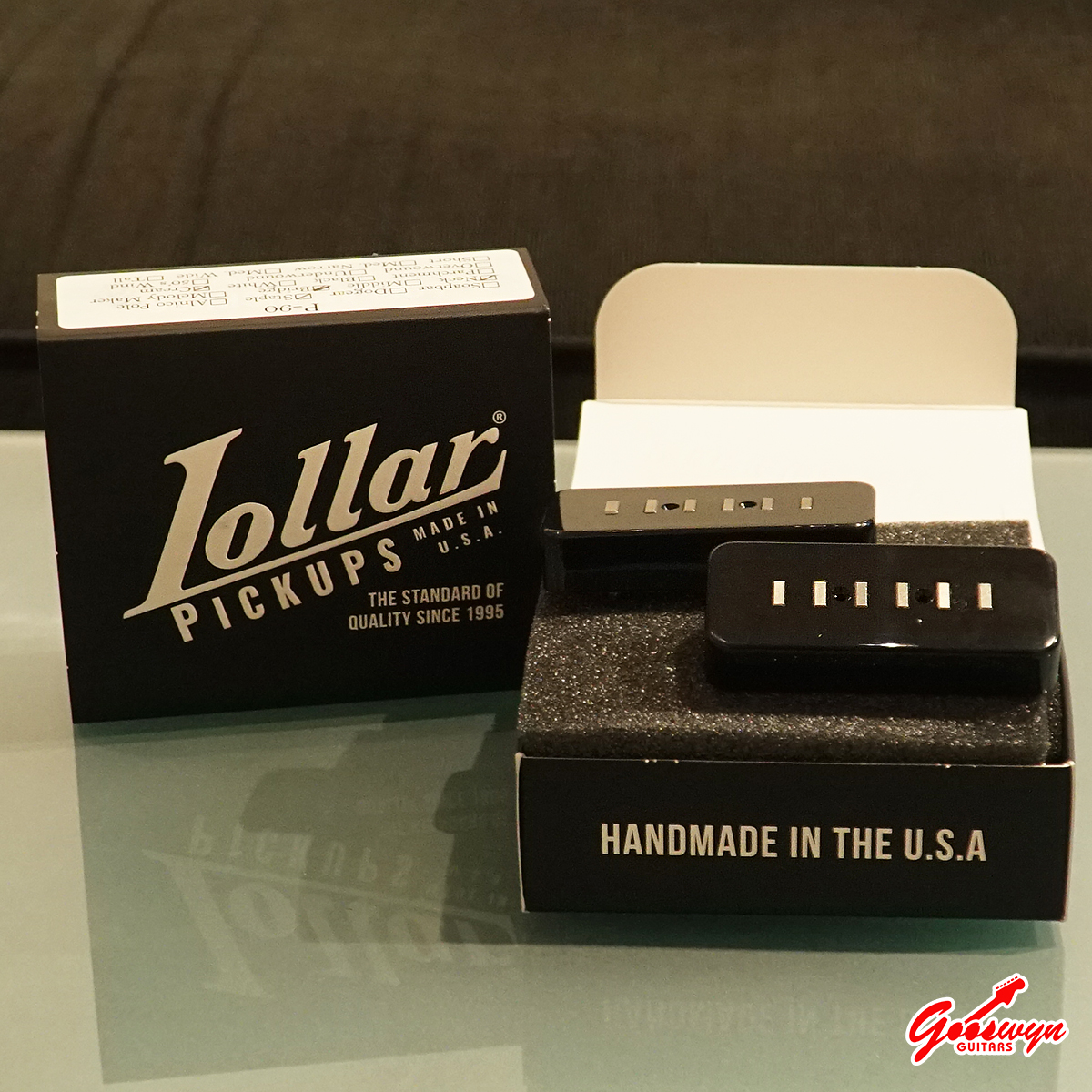 Lollar Pickups P-90 Staple Set Neck & Bridge – Black Cover – Gooswyn Guitar