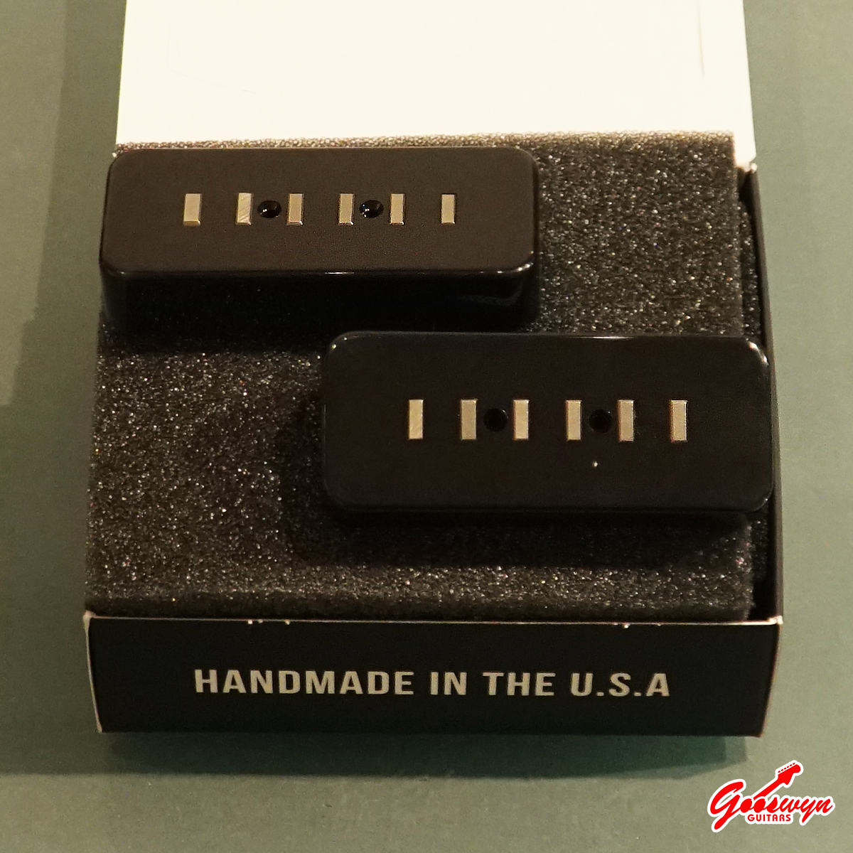 Lollar Pickups P-90 Staple Set Neck & Bridge – Black Cover – Gooswyn Guitar